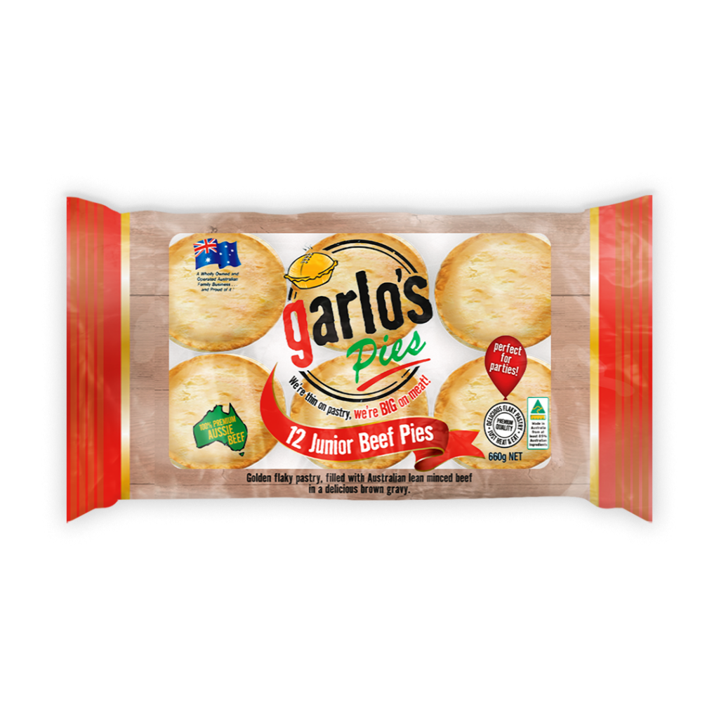 12 Junior Lean Beef Pies – Garlo's Pies